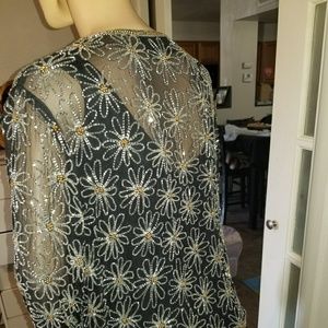 Vintage | Sweaters | Vintage Hand Beaded Sweateroverlay | Poshmark